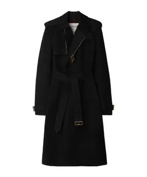 Burberry Double-breasted Belted Trench Coat - Black