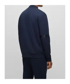 Hugo Boss Long-sleeved Zip-up Jacket With Logo Detail