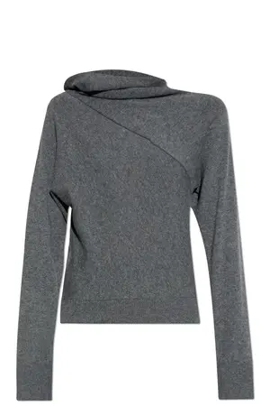 TOM FORD Wrap Collar Knitted Jumper - Black