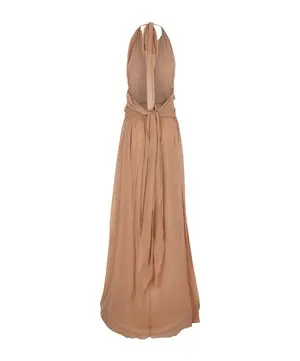 Blumarine Halterneck Maxi Dress - Brown