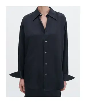 Filippa K Crinkle Shirt With Button-front And Cuffed Sleeves