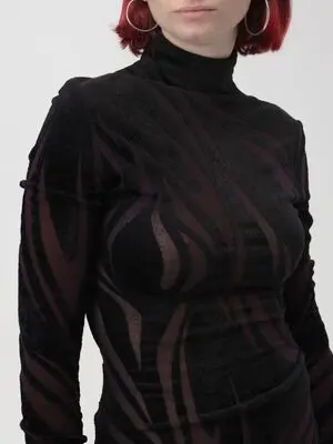 MUGLER Sheer Chenille Minidress