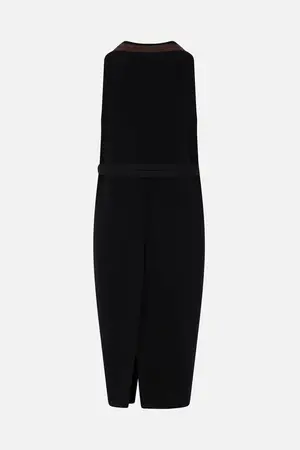 Rick Owens Sleeveless Long Coat - Black