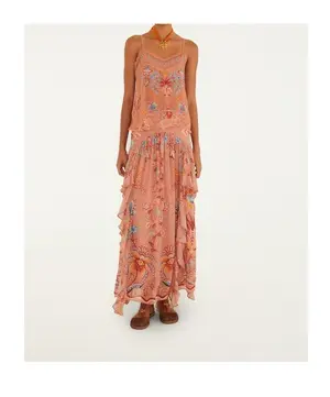 Farm Rio Lace Trim Printed Camisole Top