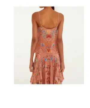 Farm Rio Lace Trim Printed Camisole Top