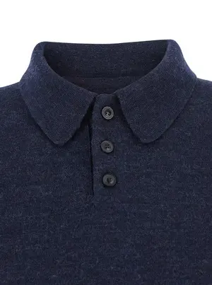 MAISON MARGIELA Straight Hem Knitted Polo Shirt - Black