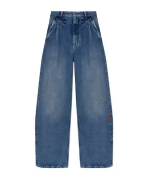Off-white Wide Leg Jeans For Women