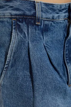 Off-White Pleated Wide-leg Jeans
