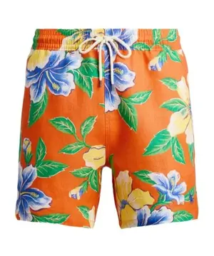 Polo Ralph Lauren Floral Print Swim Shorts - Orange