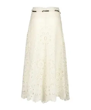 Zimmermann Rhiannon Embroidered Maxi Skirt