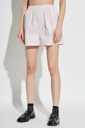 Moschino Embroidered Elastic Waist Shorts