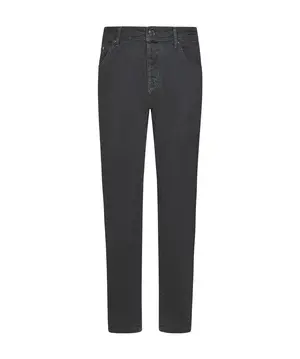 Jacob Cohen Scott Garment-dye Twill Pants - Black