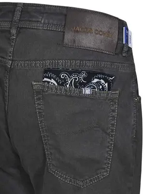 Jacob Cohen Scott Garment-dye Twill Pants - Black