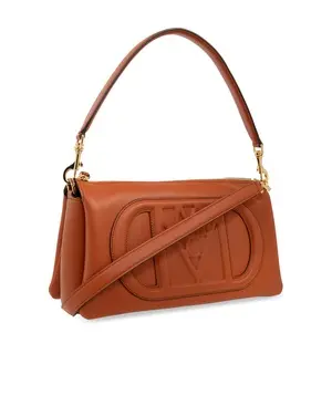 Mcm Embossed Logo Shoulder Bag - Brown