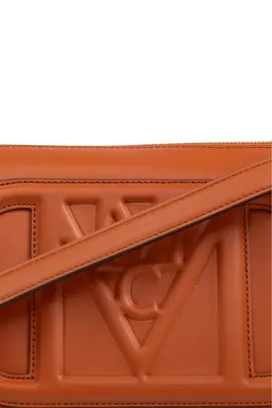 Mcm Embossed Logo Shoulder Bag - Brown