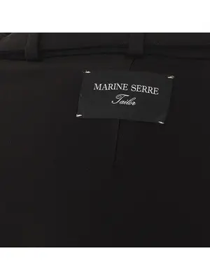 MARINE SERRE Belted Shorts With Moon Plaque Logo