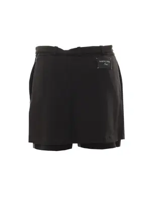 MARINE SERRE Tailored Moon Belted Mini Skort - No