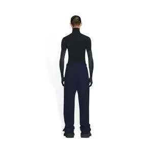 Balenciaga Large Fit Tailored Stretch Wool Twill Trousers - Black