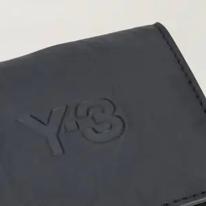 Y3 Logo Debossed Crinkle Effect Wallet
