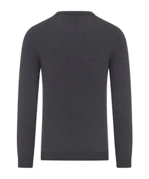 ZANONE Fine-knit V-neck Jumper - Anthracite