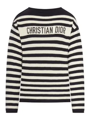 Dior Striped Knitwear With Button Detail
