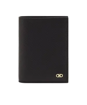 FERRAGAMO Gancini Compact Wallet - Black