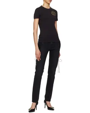 Versace Logo Embellished Top