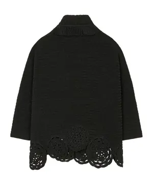 Alanui Long-sleeved Knitted Cardigan With Tassels And Cutout Details