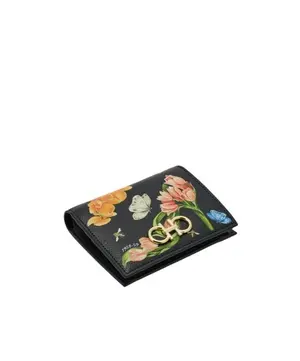 FERRAGAMO Gancini Compact Wallet - Green