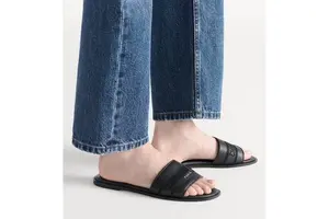 Dior Dway Slide Sandals With Logo Detailing - Black