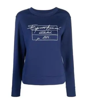Emporio Armani Logo Print Sweatshirt - Blue