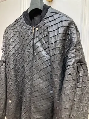 Rick Owens Long Sleeve Leather Jacket