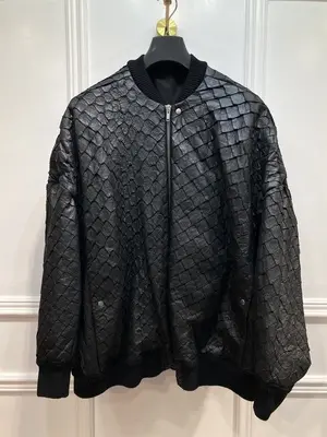 Rick Owens Long Sleeve Leather Jacket