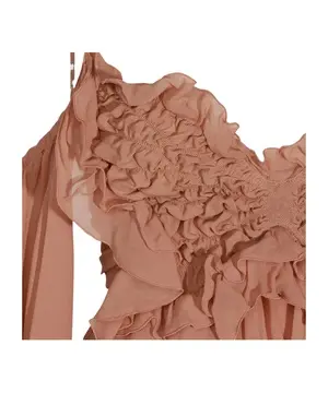 Blumarine One-shoulder Ruffled Dress