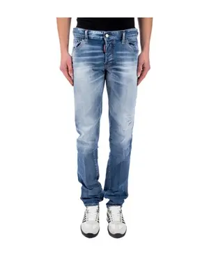 Dsquared2 Logo Embroidered Straight Leg Jeans