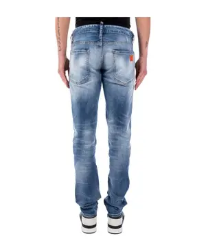 Dsquared2 Logo Embroidered Straight Leg Jeans