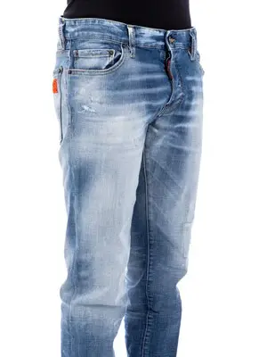 Dsquared2 Logo Embroidered Straight Leg Jeans