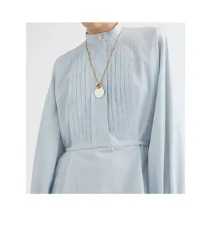 JIL SANDER Long-sleeve Midi Shirt Dress With Pleated Sleeves
