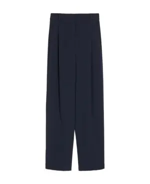 Max Mara Pleated Straight-leg Trousers - Black