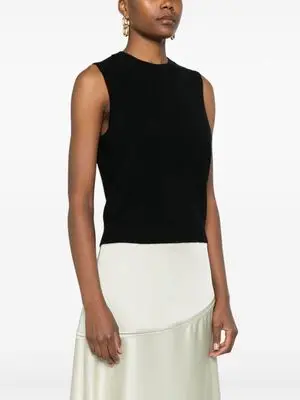 Theory Knitted Crewneck Vest - Black