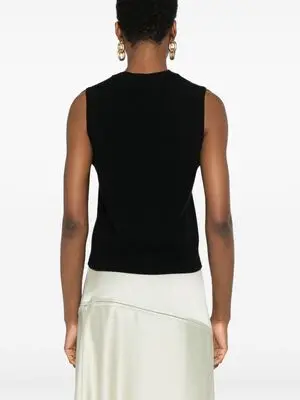 Theory Knitted Crewneck Vest - Black