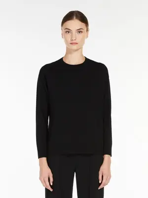 Max Mara Amburgo" Stretch Wool Round Neck Sweater