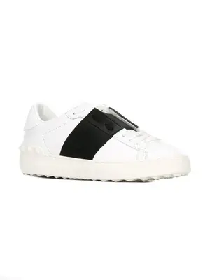 Valentino Garavani Rockstud Open Lace-up Sneakers - White/black