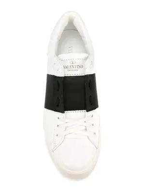Valentino Garavani Rockstud Open Lace-up Sneakers - White/black