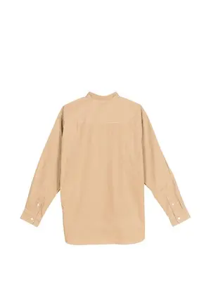 Comme Des Garçons Contrast-stitch Chest-pocket Shirt - Nude