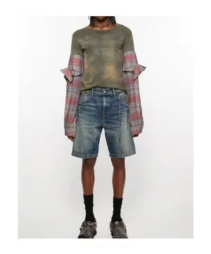 Acne Studios Logo-patch Denim Shorts