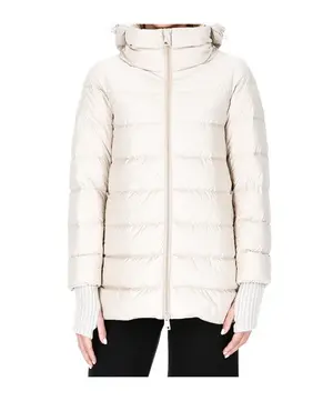 Herno Zip-fastening Padded Coat With Hood - White