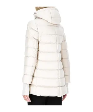 Herno Zip-fastening Padded Coat With Hood - White