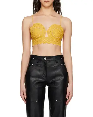 Stella McCartney Broderie Anglaise Cami Top With Logo Detail