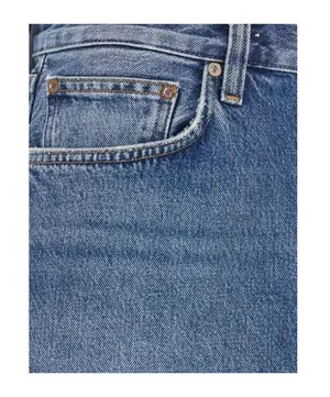 AGOLDE Raw Edge Hem Denim Shorts - Blue
